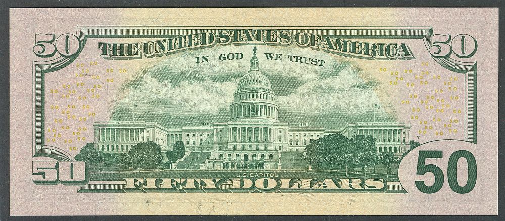 NEW - Fr.2128-G, 2004 $50 Chicago Star Federal Reserve Note, EG01881049 ...