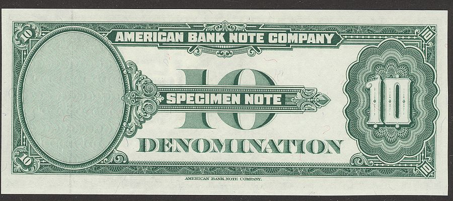 American Bank Note Company $10 Specimen Note