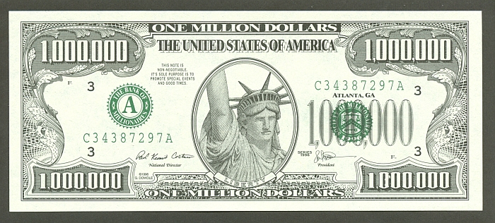 NEW - Fantasy $1,000,000 Note