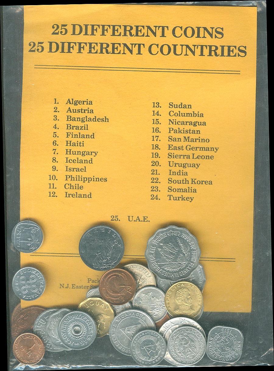 25 Different Coins From 25 Different Countries, Uncirculated