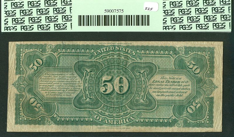 Fr.0151 1869 $50 Legal Tender "Rainbow Note", VF Sold
