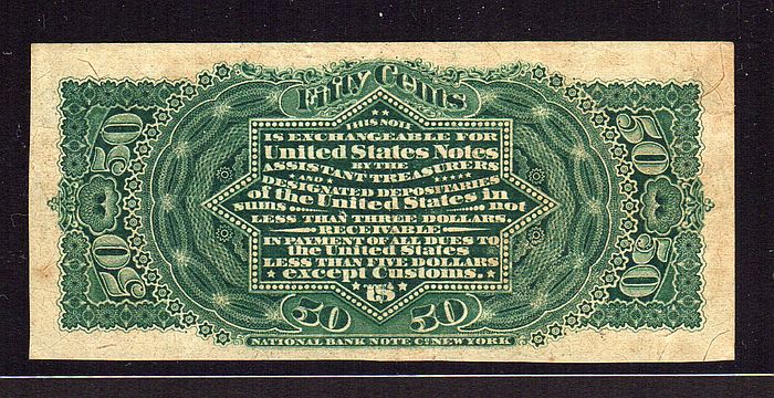 Fourth Issue 1863 50 Cent Lincoln, Ch.VF