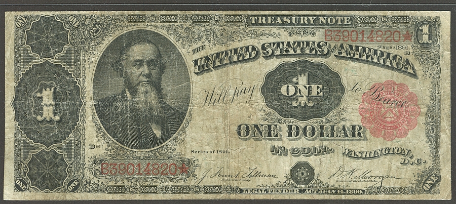 NEW - Fr.351, 1891 $1 Treasury Note, B39014820