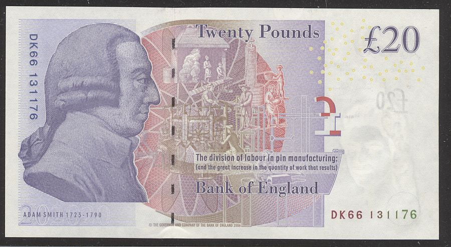 Great Britain, P-392a, 2006, 20 Pounds Bank of England, GemCU