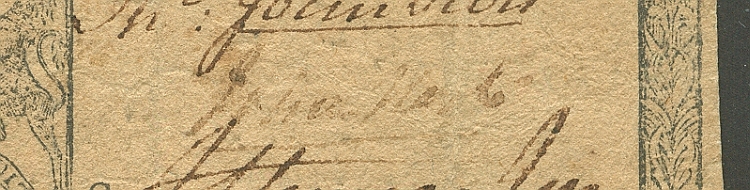 Signer of The Declaration of Independence! NJ-175 Colonial, 1 Shilling ...