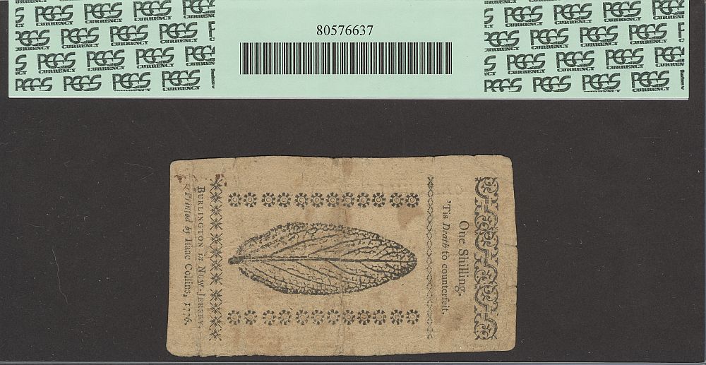 Signer of The Declaration of Independence! NJ-175 Colonial, 1 Shilling ...