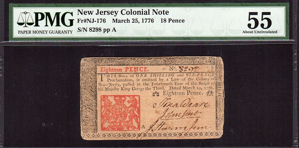 Signer of The Declaration of Independence! NJ-180 Colonial, 15 ...