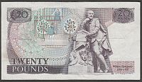 P-380b, Great Britain, 1970-1980 Twenty Pound Note, VF