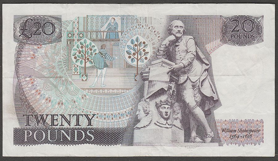 P-380b, Great Britain, 1970-1980 Twenty Pound Note, VF