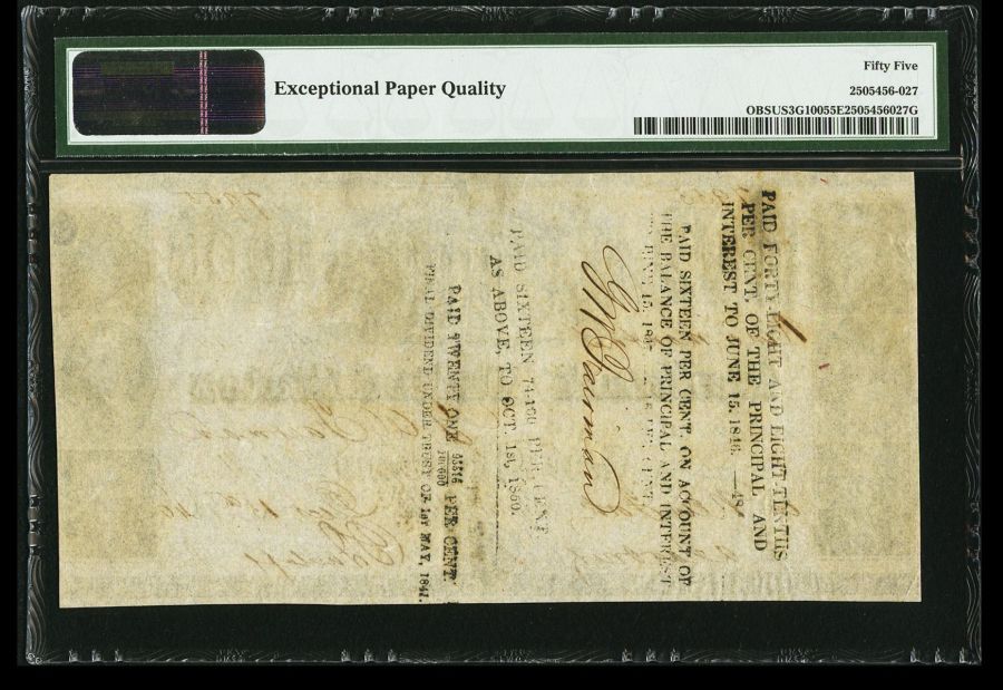 NEW - Bank of the United States $1000, Dec. 15, 1840, Philadelphia ...