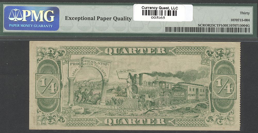 Salem, OR 1897 Labor Exchange Note, Branch No. 108, 1/4 Unit, S.N.42 ...