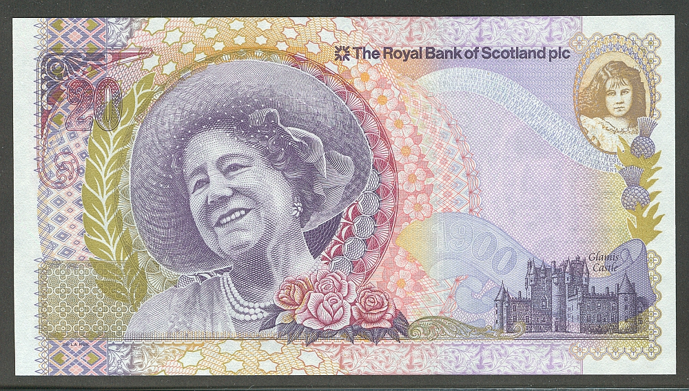 NEW - Scotland, P-361, 2000 Royal Bank of Scotland, 20 Pounds "Queen ...